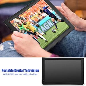 Cuifati Portable Digital Television with Suction Mount High Sensitivity Tuner Support 1080P Video, MKV, MOV, AVI, WMV, MP4, FLV, MPEG1-4, RMVB Video Format and MP3(12 inches)