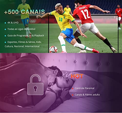 2023 Brazilian IPTV Brazil Brasil TV Box Mini Size Remote Control ARM Cortex A53 CPU ARM Mali-450 GPU 4K Android 10