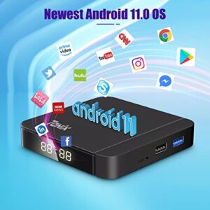 Android TV Box 11.0, Android 11 TV Box Amlogic S905W2 Quad Core 64 Bits 4GB RAM 32GB ROM AV1 4K 3D Android Box