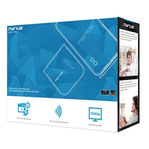 Nyrius Aries Home HDMI Digital Wireless Transmitter & Receiver for HD 1080p Video Streaming with IR Remote Extender (NAVS500) - Pack of 2