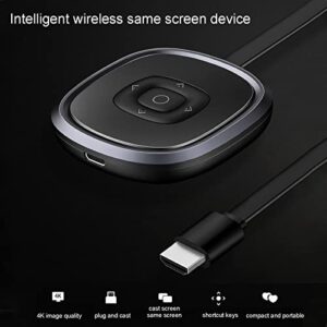 WiFi Display Dongle, 2.4G 5G Unique Look Wireless Display Adapter Black Prevent Interference Same Screen 0 Delay for HDTV