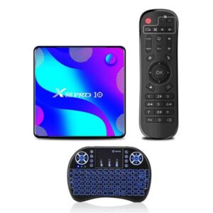 android tv box android 11,4gb 128gb rk3318 4k tv box,2.4g 5.8g wifi bluetooth 4.1 with wireless keyboard,4k video tv box (4gb 128gb)