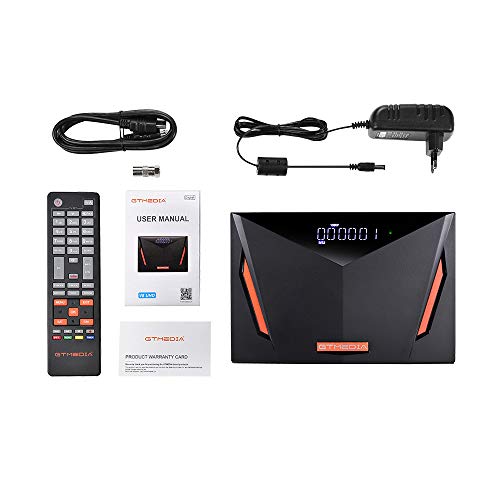 GTMEDIA V8 UHD 4K Ultra HD Digital Satellite Receiver, FTA H.265 TV Sat Decoder DVB-S/S2/S2X+T/T2/Cable/ISDB-T/ATSC-C, Built-in 2.4G WiFi, Supports CA Smart Card, Biss Auto-roll.