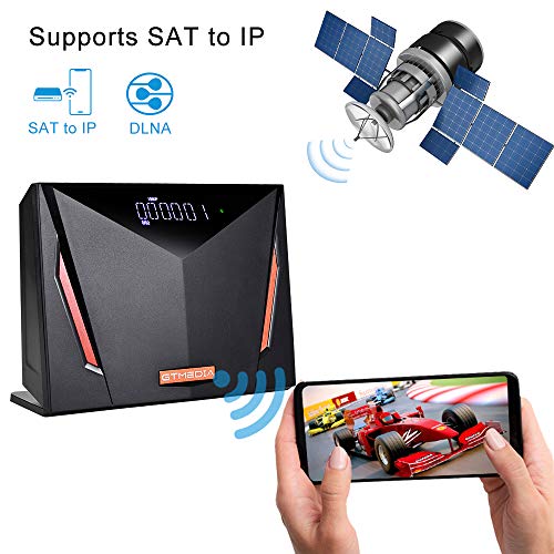 GTMEDIA V8 UHD 4K Ultra HD Digital Satellite Receiver, FTA H.265 TV Sat Decoder DVB-S/S2/S2X+T/T2/Cable/ISDB-T/ATSC-C, Built-in 2.4G WiFi, Supports CA Smart Card, Biss Auto-roll.