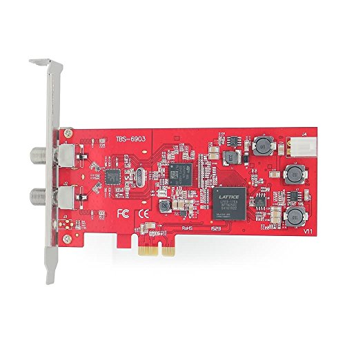 TBS 6903 DVB-S2 Professional Dual Tuner PCI Express Digital Satellite TV Card with Unique DVB-S2 Demodulator Chipset for Receive Special Broadcasted with ACM, VCM, 16APSK,32APSK