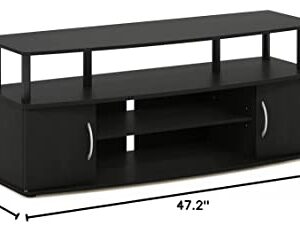 Furinno JAYA Large Entertainment Stand for TV Up to 55 Inch, Blackwood