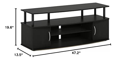 Furinno JAYA Large Entertainment Stand for TV Up to 55 Inch, Blackwood