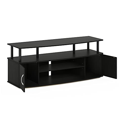 Furinno JAYA Large Entertainment Stand for TV Up to 55 Inch, Blackwood