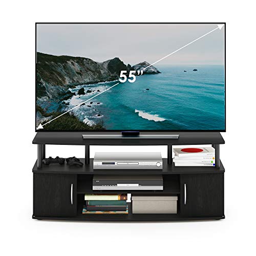 Furinno JAYA Large Entertainment Stand for TV Up to 55 Inch, Blackwood