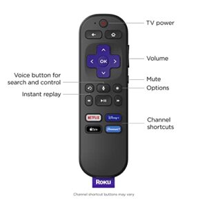 Roku Voice Remote (Official) for Roku Players, Roku Audio, and Roku TV