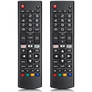 【pack of 2】 universal remote control for lg tv remote,compatible with all models for lg brand,tv remote with netflix prime video shortcut buttons