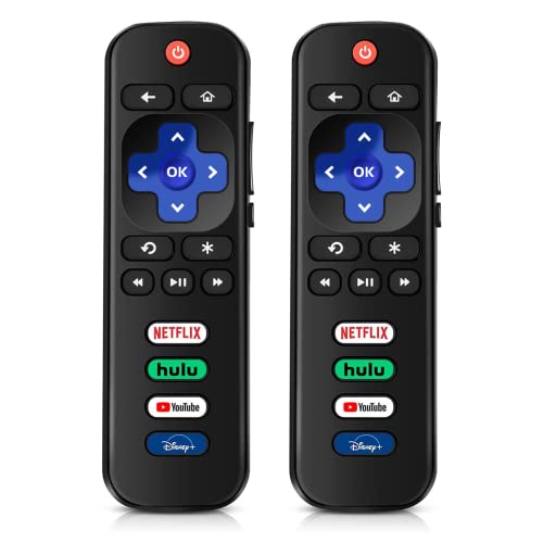 (Pack of 2) Replaced Remote Control for TCL Roku TV/Hisense Roku/Onn Roku/Sharp Roku/Element Roku Westinghouse Roku/Philips Roku/Jvc Roku/Insignia Roku/RCA Roku Series Smart TVs