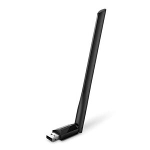 tp-link ac600 usb wifi adapter for pc (archer t2u plus)- wireless network adapter for desktop with 2.4ghz, 5ghz high gain dual band 5dbi antenna, supports win11/10/8.1/8/7/xp, mac os 10.9-10.14