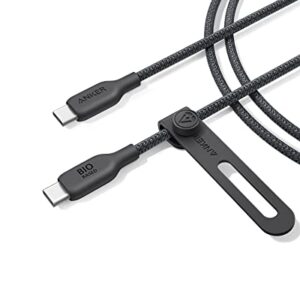 Anker 543 USB C to USB C Cable (140W, 6ft), USB 2.0 Bio-Nylon Charging Cable for MacBook Pro 2020, iPad Pro 2020, iPad Air 4, Samsung Galaxy S22, and More (Phantom Black)