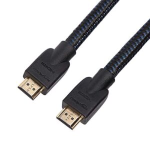 amazon basics high-speed hdmi cable (18gbps, 4k/60hz) – 15 feet, nylon-braided