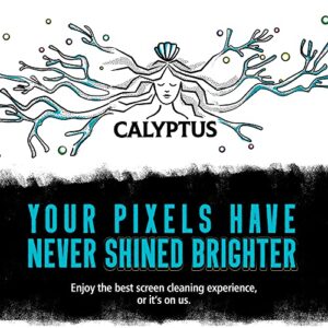 Calyptus Screen Cleaner Spray Kit | 8 Ounces + 4 Screen Cloths | Plant Based Power | USA Made | Cleans TV, iPad, Laptop, Phone Screen Cleaner, Tablet, MacBook