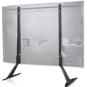 wali universal tv stand tabletop, for most 22 to 65 inch lcd flat screen tv, vesa up to 800 by 500mm (tvs001), black