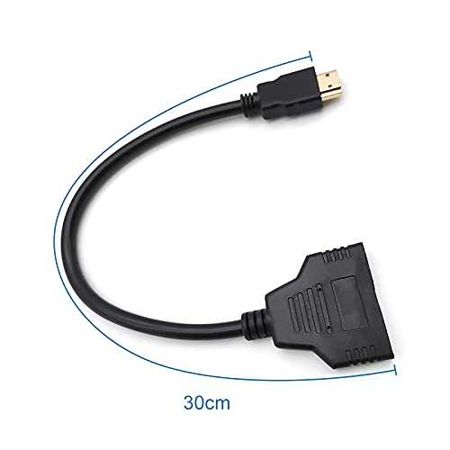 HDMI Splitter Adapter Cable - HDMI Splitter 1 in 2 Out HDMI Male to Dual HDMI Female 1 to 2 Way for HDMI HD, LED, LCD, TV, Support Two The Same TVs at The Same Time