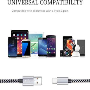 Teeind USB Type C Cable Fast Charging, Tpc001 5 Pack(6Ft 3A) Braided C Charger Cables Compatible with Samsung S10e/note 9/s10/s9/s8 Plus/A80/A50/A20