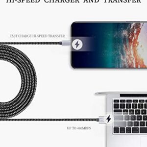 Teeind USB Type C Cable Fast Charging, Tpc001 5 Pack(6Ft 3A) Braided C Charger Cables Compatible with Samsung S10e/note 9/s10/s9/s8 Plus/A80/A50/A20