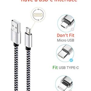 Teeind USB Type C Cable Fast Charging, Tpc001 5 Pack(6Ft 3A) Braided C Charger Cables Compatible with Samsung S10e/note 9/s10/s9/s8 Plus/A80/A50/A20