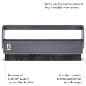 Boundless Audio Record Cleaner Brush - Vinyl Cleaning Carbon Fiber Anti-Static Record Brush