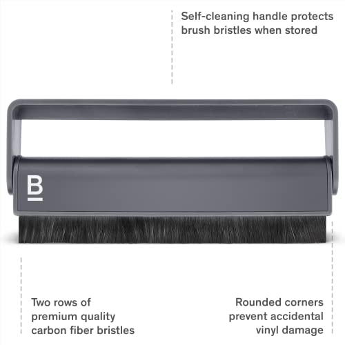 Boundless Audio Record Cleaner Brush - Vinyl Cleaning Carbon Fiber Anti-Static Record Brush