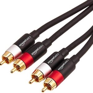 Amazon Basics 2-Male to 2-Male RCA Audio Stereo Subwoofer Cable - 4 Feet