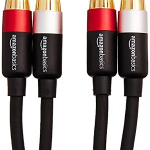 Amazon Basics 2-Male to 2-Male RCA Audio Stereo Subwoofer Cable - 4 Feet