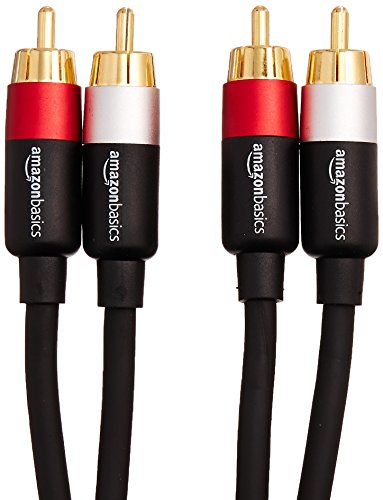 Amazon Basics 2-Male to 2-Male RCA Audio Stereo Subwoofer Cable - 4 Feet