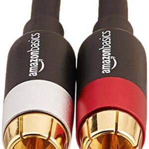 Amazon Basics 2-Male to 2-Male RCA Audio Stereo Subwoofer Cable - 4 Feet