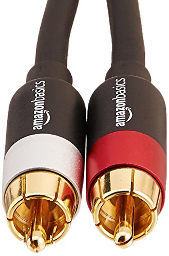 Amazon Basics 2-Male to 2-Male RCA Audio Stereo Subwoofer Cable - 4 Feet