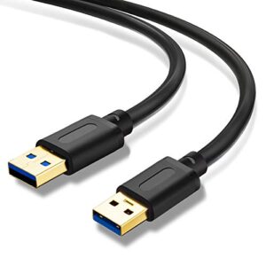 jelly tang usb 3.0 a to a male cable 3ft,usb to usb cable usb male to male cable usb cord with gold-plated connector for hard drive enclosures, dvd player, laptop cooler (3ft/1m)