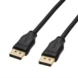 amazon basics displayport to displayport 1.2 cable with 4k@60hz, 2k@165hz, 2k@144hz video resolution – 6 feet