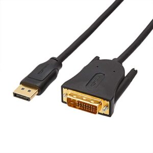 amazon basics displayport to dvi display cable – 6 feet, pack of 1