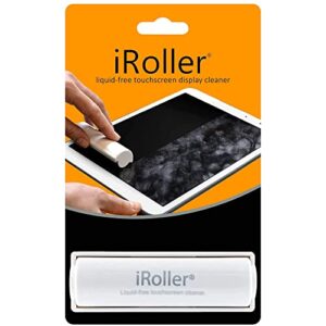 iroller premium screen cleaner, reusable liquid-less, non-chemical phone cleaning roller for iphone, ipad, laptop, macbook, computer monitors, tv & smartphones – no wipes, cloth or spray required