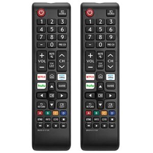 【pack of 2】 new universal remote for all samsung tv remote, replacement compatible for all samsung smart tv, led, lcd, hdtv, 3d, series tv