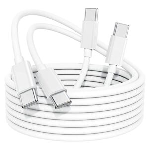 100w/5a apple usb c to usb c cable [2pack/6.6ft], replacement type c charger cord for macbook pro 16, 15, 14, 13 inch, macbook air 2020/2019/2018,ipad pro/air, compatible all pd usb c charger