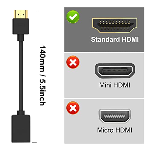 VCE HDMI Extension Cable Male to Female Adapter Short HDMI Extender Support 4K 3D Compatible with Google Chrome Cast, Roku Stick, HDTV, Laptop and PC