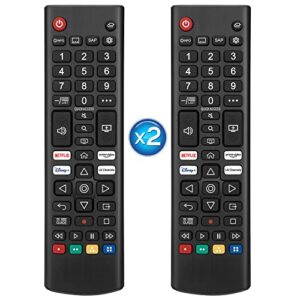 (pack of 2) 2022 new remote control,for lg-tv-remote,compatible for lg uhd oled qned nanocell 4k 8k smart tv with netflix, prime video, disney, lg channels button