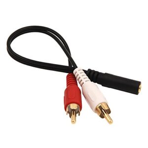 VCE 3.5mm Female to 2 RCA Male Stereo Audio Y Cable 2-Pack, Gold Plated Adapter Compatible for TV,Smartphones, MP3, Tablets, Speakers,Home Theater (8 inch)