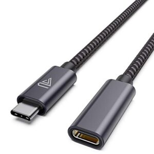 usb type c extension cable (3.3ft/1m/10gbps), faracent usb 3.2 type c 3.1 male to female extension charging & sync for psvr2 macbook air m2 pro/ipad mini, ipad pro dell xps surface book and more