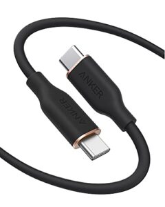 anker usb-c to usb-c cable, 643 cable 100w 6ft, usb 2.0 type c charging cable fast charge for macbook pro 2020, ipad pro 2020, ipad air 4, ipad mini 6, galaxy s21, pixel, switch (midnight black)