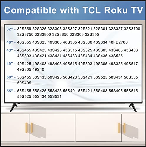 Base Stand for TCL Smart Tv - Legs for TCL Roku TV 32in 40in 43in 48in 49in 50in 55in 60in 32S305 32S301 32S303 32S4610R 32S3850 32S3850A 32S3850B 32S3850P 32FS4610R with Screws