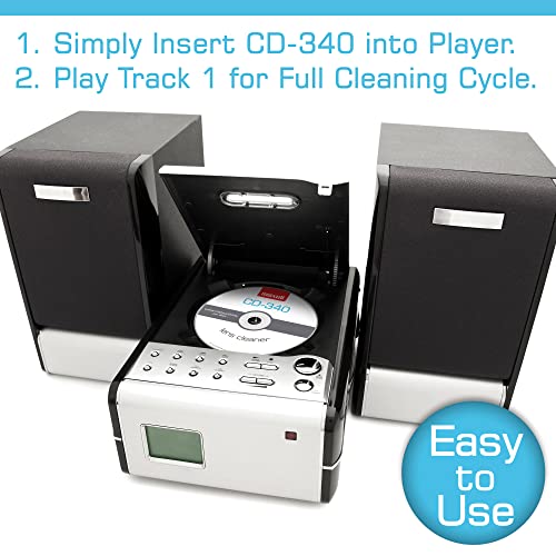 Maxell Safe and Effective Feature CD Player and Game Station Compact Disc Cleaner CD-340 190048 CD/CD-ROM Laser Lens Cleaner - CD Lens Cleaner