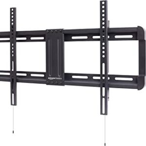 Amazon Basics Low Profile TV Wall Mount with Horizontal Post Installation Leveling for 32-Inch to 86-Inch TVs