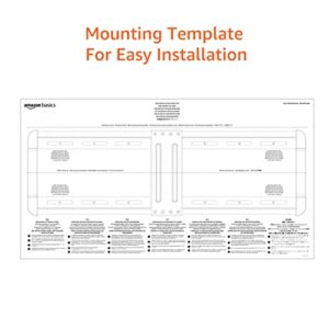 Amazon Basics Low Profile TV Wall Mount with Horizontal Post Installation Leveling for 32-Inch to 86-Inch TVs