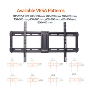 Amazon Basics Low Profile TV Wall Mount with Horizontal Post Installation Leveling for 32-Inch to 86-Inch TVs