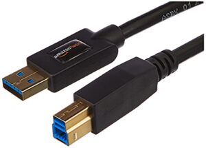 amazon basics usb 3.0 cable – a-male to b-male adapter cord – 6 feet (1.8 meters) compatible with personal computer