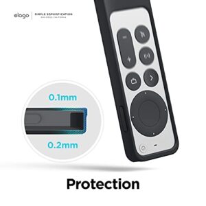 elago R2 Slim Case Compatible with 2022 Apple TV 4K HD Siri Remote 3rd Generation, Compatible with 2021 Apple TV Siri Remote 2nd - Slim, Light, Scratch-Free, Full Access to All Functions [Black]